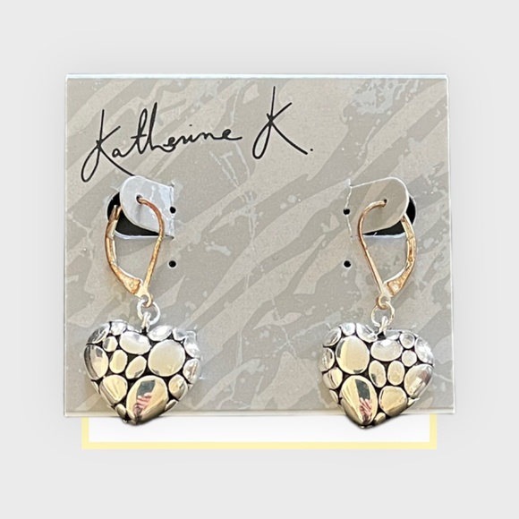 Katherine K | Jewelry | Katherine K Silver Heart Earrings | Poshmark